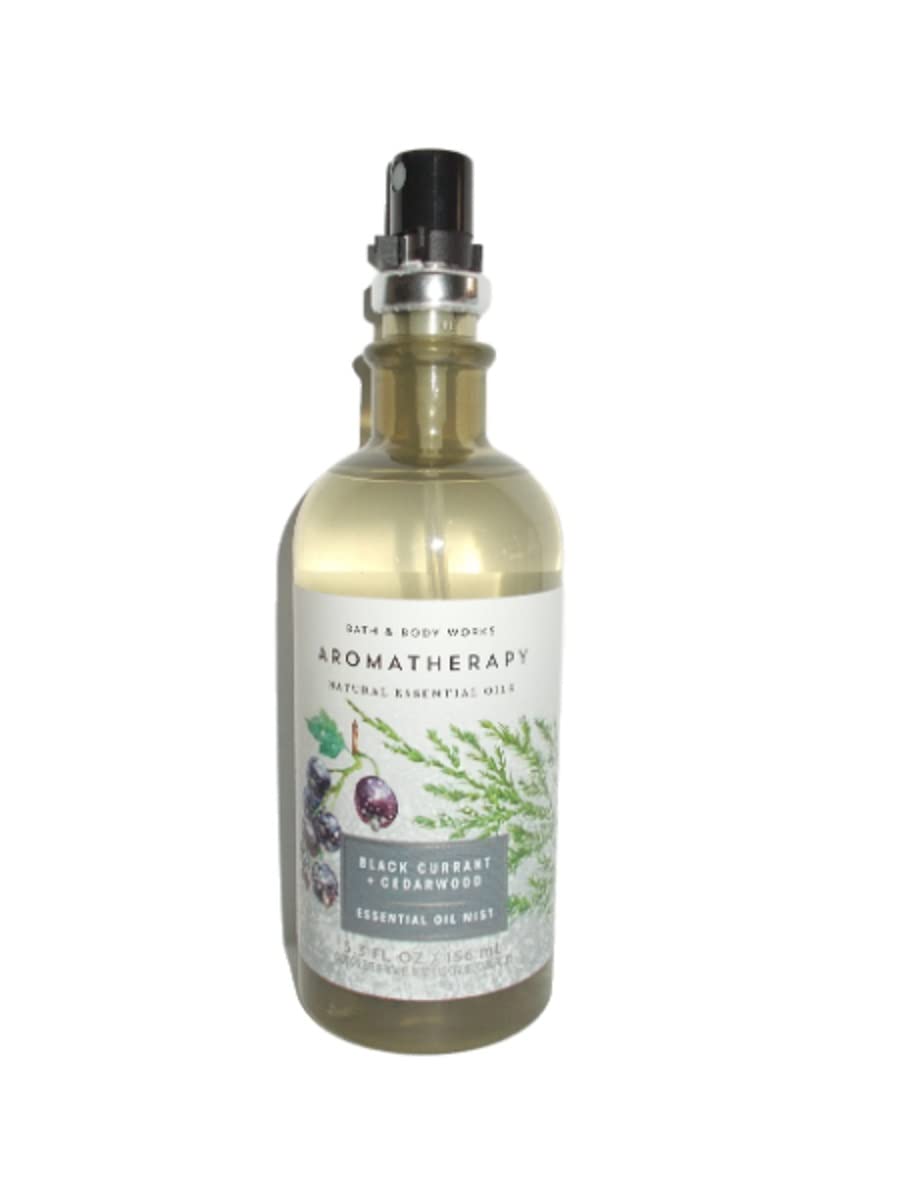 Bath and Body Works Aromatherapy Black Currant Cedarwood Pillow Mist 5.3 Fl Oz (Black Currant Cedarwood)