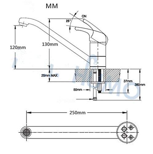 Bathtub Faucet Classic Swivel Brass Single Handle Mixer Kitchen Sink Faucet Cold and Hot Water Tap, Chrome Finish