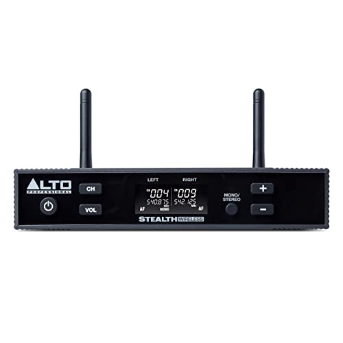 Alto Professional Stealth MKII-UHF Stereo Wireless Audio System for Active Speakers with Transmitter and 2 Receivers, 2 XLR Ins, Expandable
