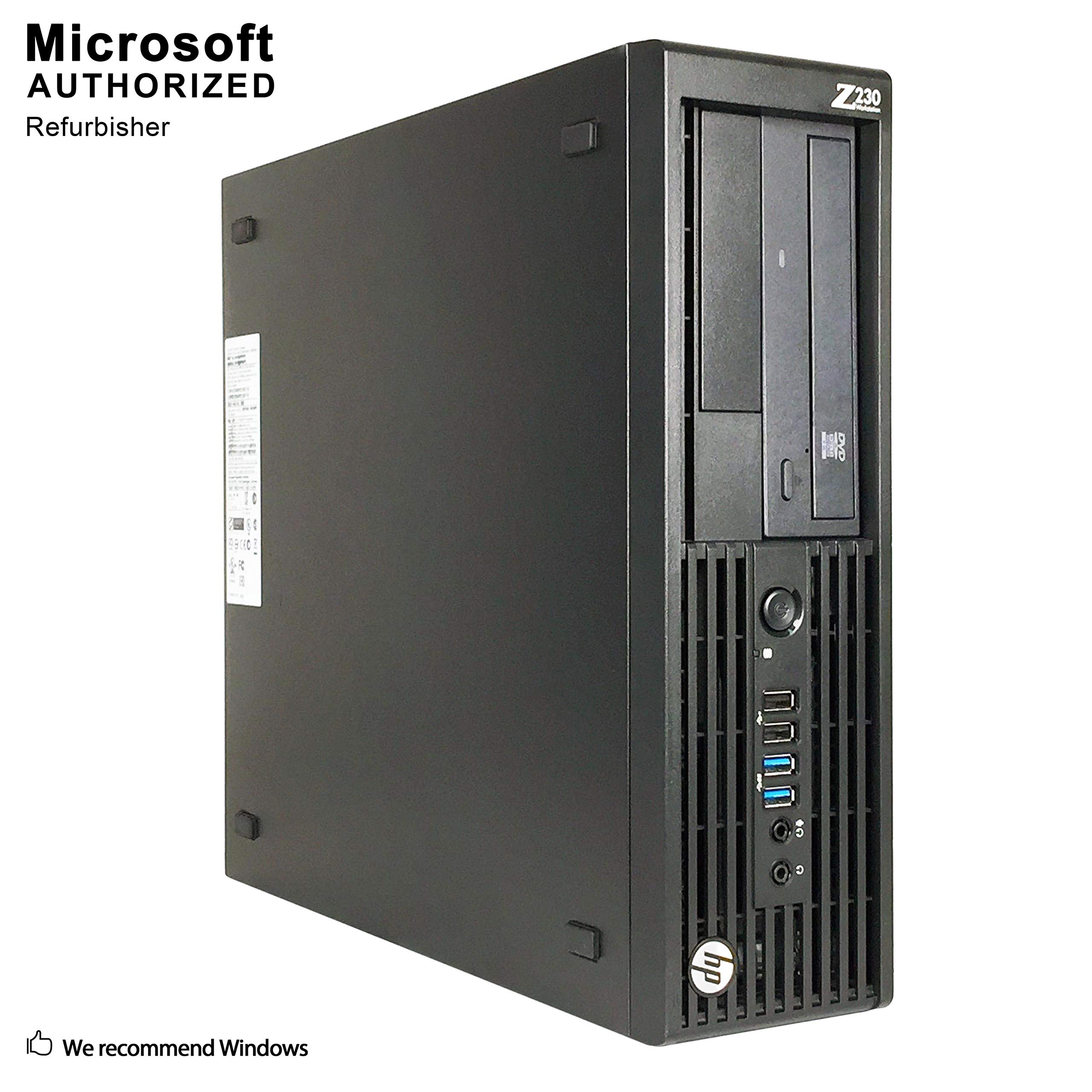 HP Workstation Z230 Small Form Factor PC, Intel Quad Core i7-4790 up to 4.0GHz, 16G DDR3, 512G SSD, WiFi, BT 4.0, DVD, Windows 10 64 Bit-Multi-Language Supports English/Spanish/French(Renewed)