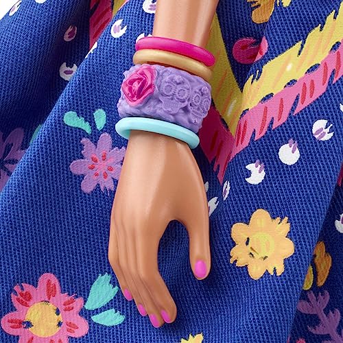 Barbie Signature Doll, 2022 Dia De Muertos Collectible, Traditional Ruffled Dress with Flower Crown & Calavera Face Paint