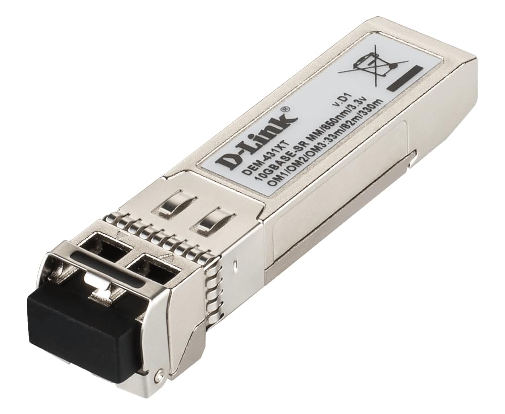 D-Link 10 Gigabit Ethernet Optical Transceiver Multimode 10GBASE-SR SFP+ Module (DEM-431XT)