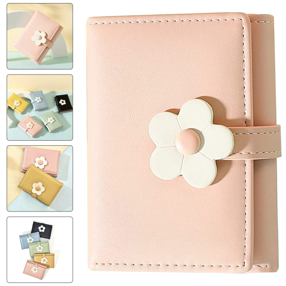 ABOOFAN Wallet Women Cute Flower Wallet for Girls Women Small Tri-Fold Wallet Cash Pocket Belt Bag