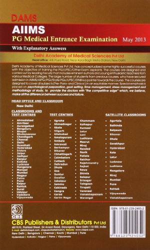 DAMS AIIMS: PG Medical Entrance Examination May 2013 (With Explanatory Answers)