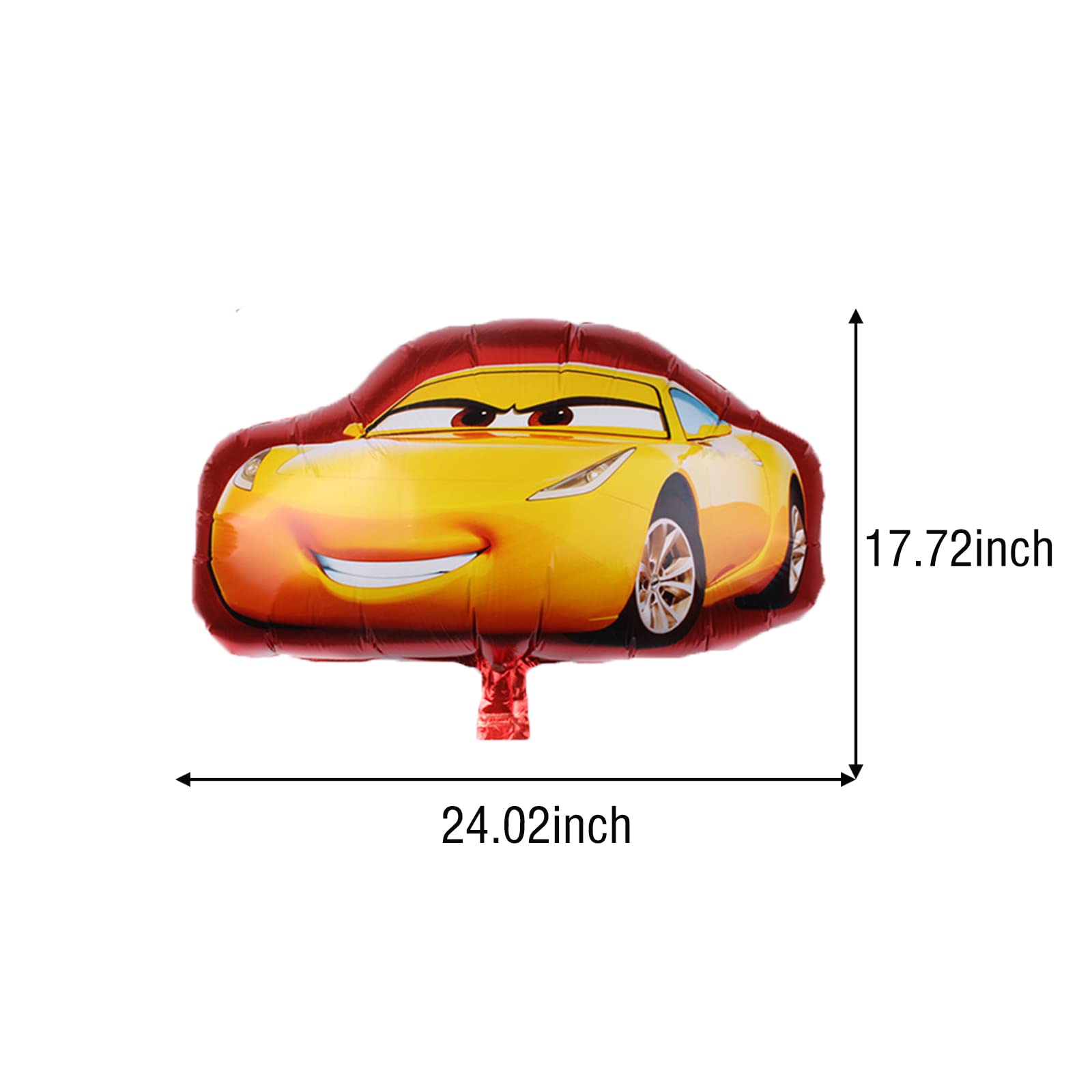 7PCS Cars Lightning McQueen Foil Balloons for Boys Birthday Baby Shower Racing Car Theme Party Decorations