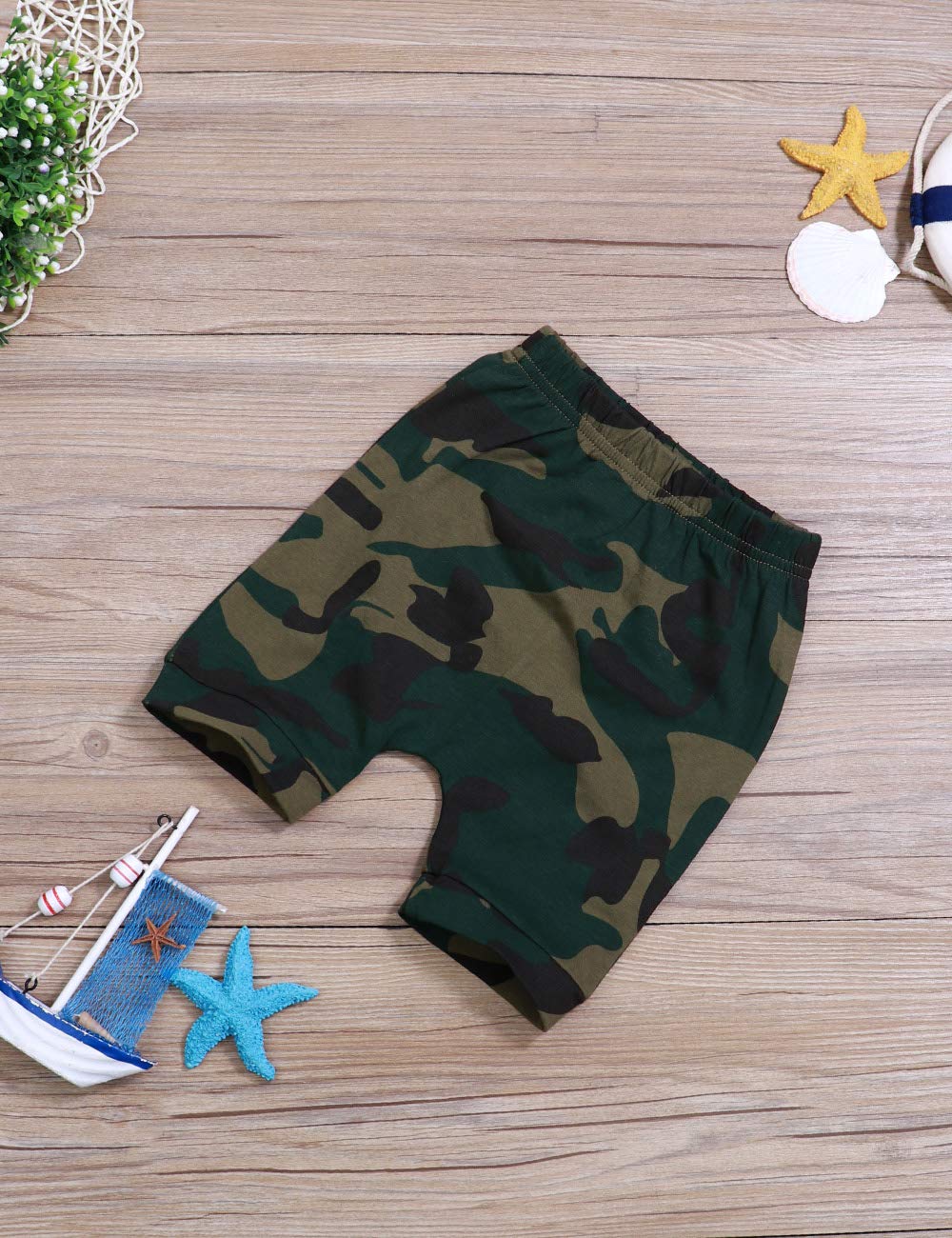 waliwali Toddler Infant Baby Boy Clothes Straight Outta Timeout Vest +Camouflage Shorts Outfit Set(18-24Months(100))