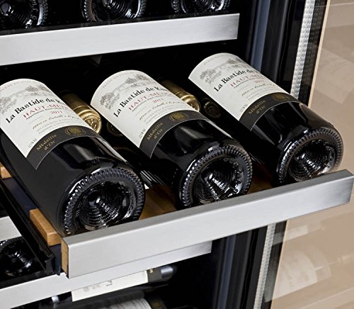 Allavino 15" Wide FlexCount II Tru-Vino 30 Bottle Dual Zone Stainless Steel Right Hinge Wine Refrigerator