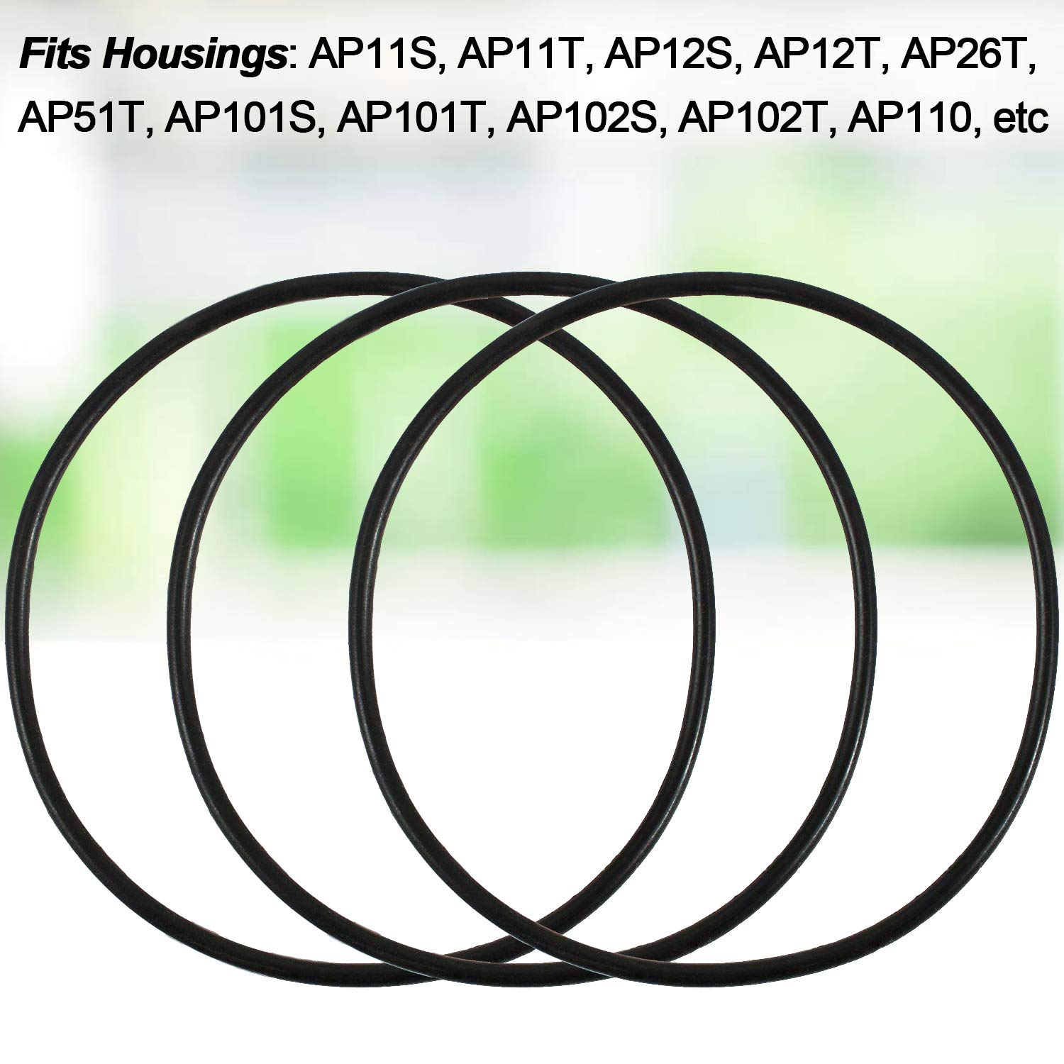ANCIRS 3 Pcs 3.5" O.D. Replacement O-Rings for 10" Reverse Osmosis Water Filter Housing