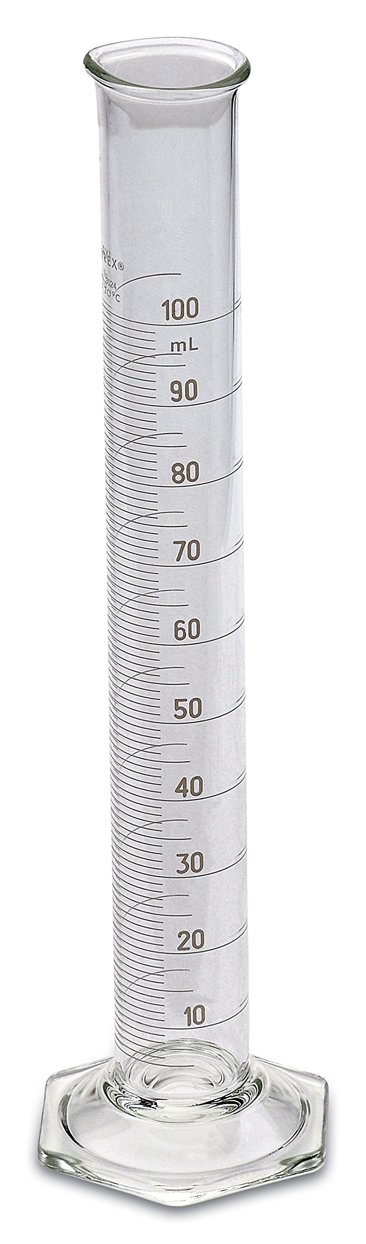 Corning Pyrex #3024 Single Metric Scale, Glass Graduated Cylinder Set - 3 Sizes - 10ml, 50ml, 100ml