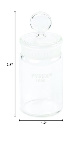 Corning Pyrex® #1680-3060, 30mL Tall Weighing Bottle with Short Length 29/12 Standard Taper Joint (Single)