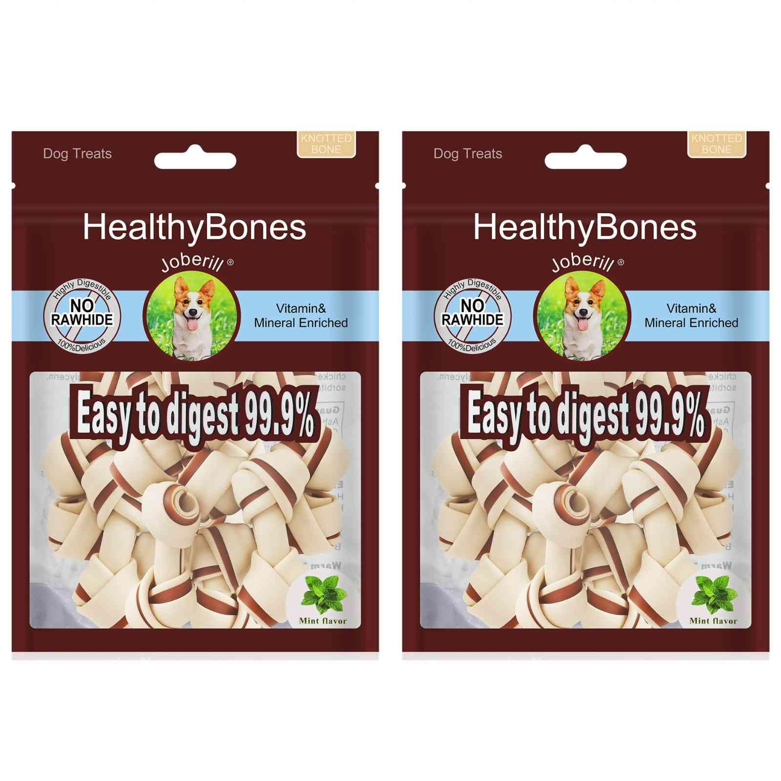 UrbanX HealthyBones Beef Rawhide Free Healthy Mini Chews for Korean Jindo Dog and Other Med Sporting Dogs Great Foods for Training Rewards, 14 Count
