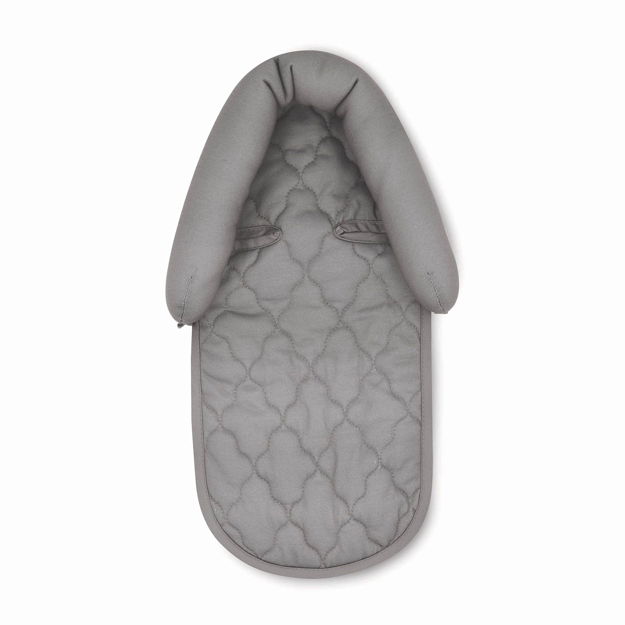 Travel Bug Baby & Toddler 2-in-1 Head Support Duo Head Support for Car Seats, Strollers & Bouncers (Grey/White)