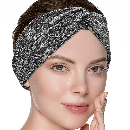 ASIILOVI Headband Headphones 2023 Version Bluetooth Headband for Women Knotted Headband with Ultra-Thin HD Speakers & Mic, Perfect for Yoga Running Workout Travel Sports Unique Gifts
