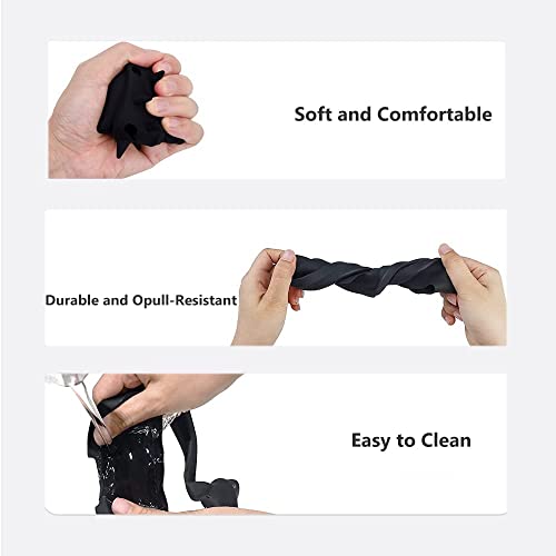 Accessories Bundle for Oculus Quest 2, Silicone Face Cover Pad for Oculus Quest 2 with 1 Silicone VR Face Cover Replace & 1 Lens Protective Cover and 2 Touch Controller Grip Covers Set (Black)