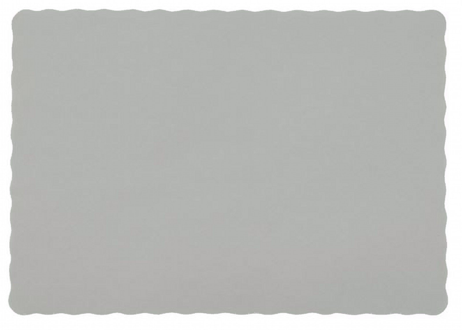 50 Silver/Gray Paper Placemats Scalloped Edge 10x14