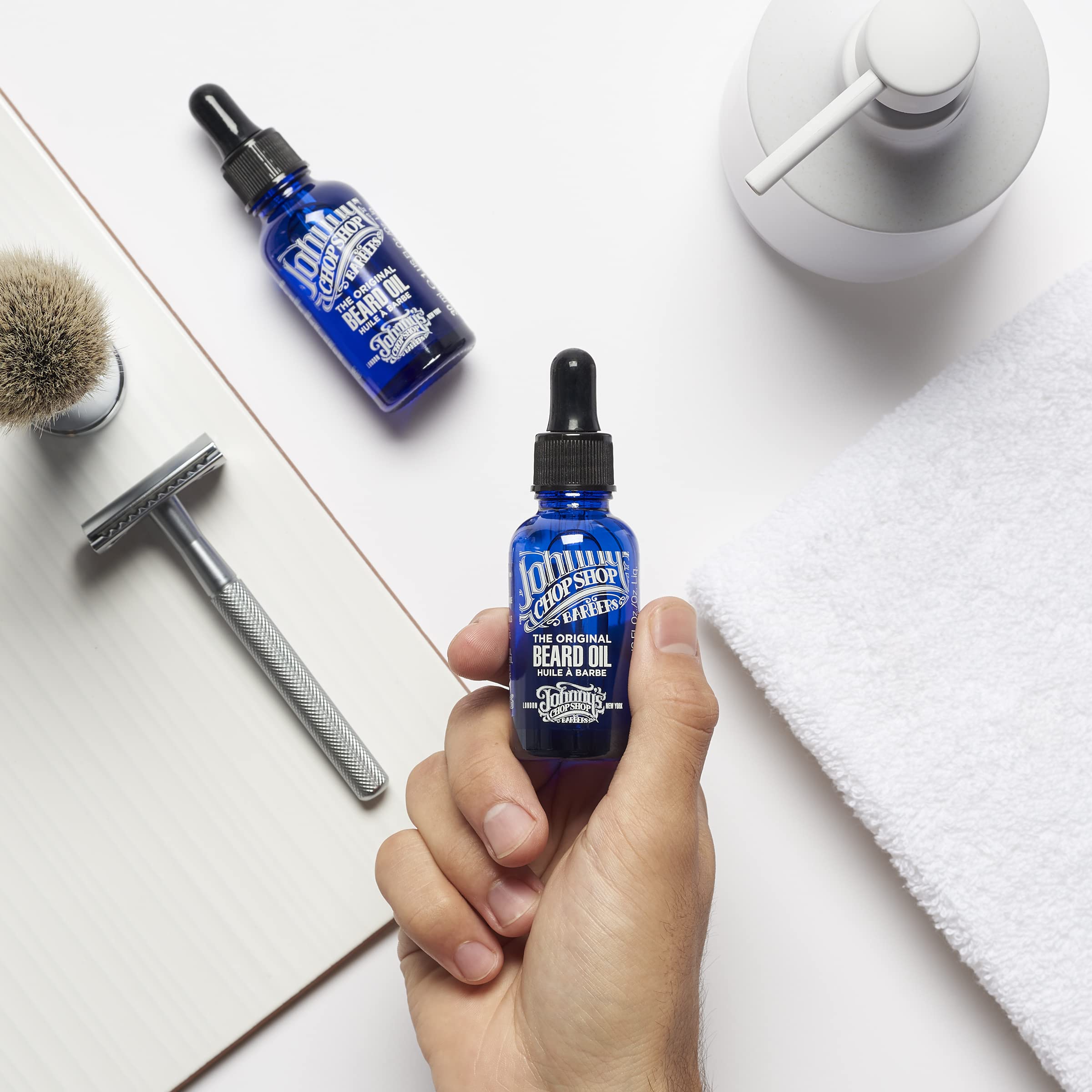 Johnny's Chop Shop Men's Facial Conditioning Beard Oil, Smooth Blend, Natural Oils, Pre/Post Shave 1.01 fl oz (Pack of 1)