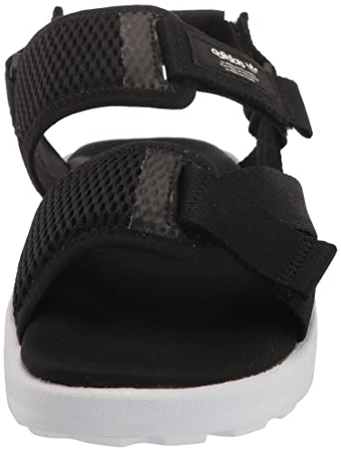 adidas Originals Women's Adilette ADV Slide Sandal, Black/White/Off White, 8