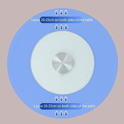 BBAUER Lazy Susan Turntable for Dining Table, Glass Lazy Susan Turntable Dining Table, for Dining, Restaurant Table and Lazy Susan
