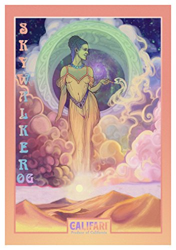 Califari Skywalker OG - Vivid Color Poster, Strain Art, Plant Medicine Decor for a House, Dorm, Dispensary, Store, or Shop - 13" x 19" Lithograph Print