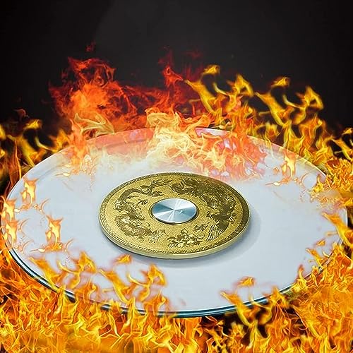 50-110cm Tempered Glass Lazy Susan Turntable, Dining Table Centerpiece Large Tabletop Rotating Tray, Round Tabletop Rotating Serving Tray (Size : 110cm/43.3inch)