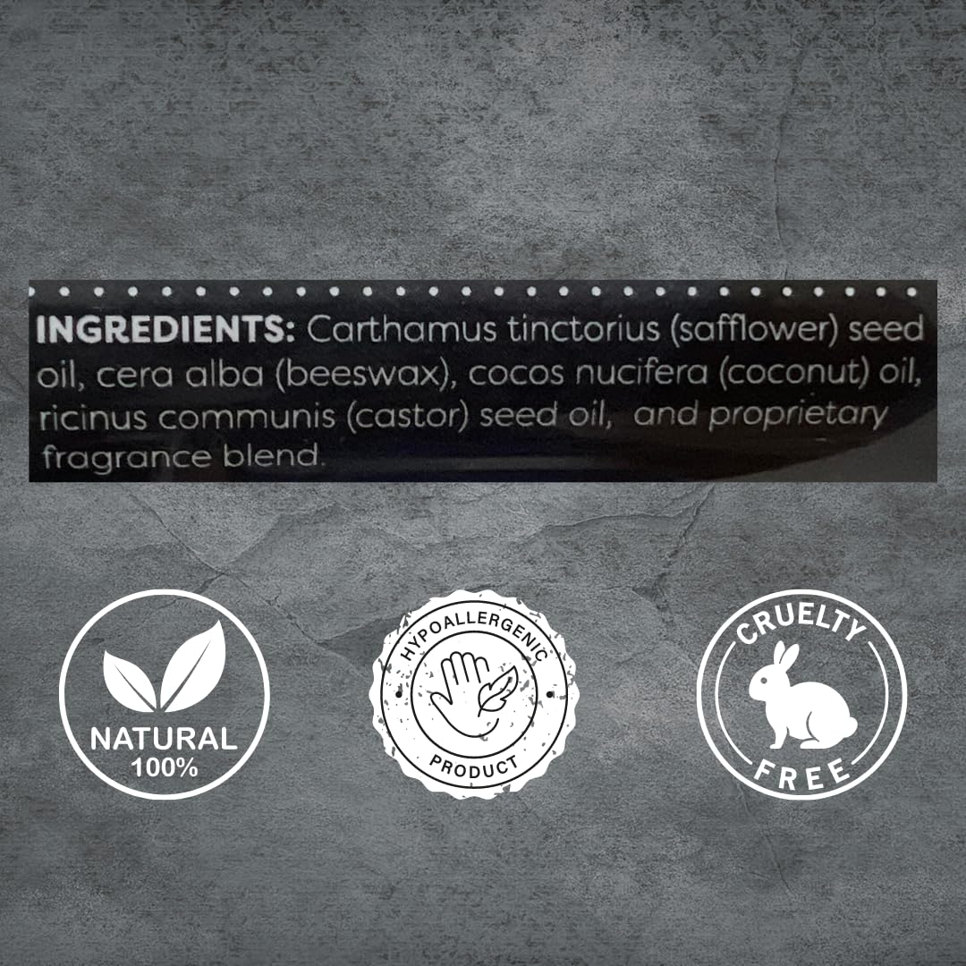 MNSC Vanilla Bourbon Mustache Wax - Medium Hold Balm - All-Natural Beeswax and Plant-Based Oils, Petroleum-Free, Hypoallergenic Ingredients, Handmade in USA