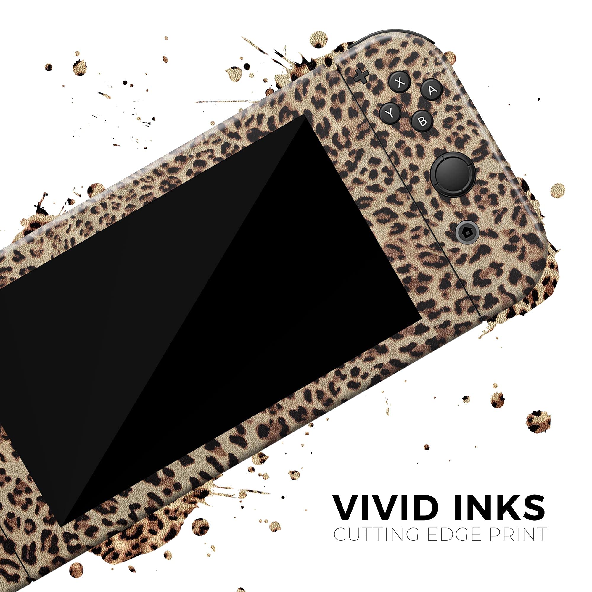 Design Skinz - Compatible with Nintendo Switch Lite - Skin Decal Protective Scratch-Resistant Removable Vinyl Wrap Cover - Brown Vector Leopard Print