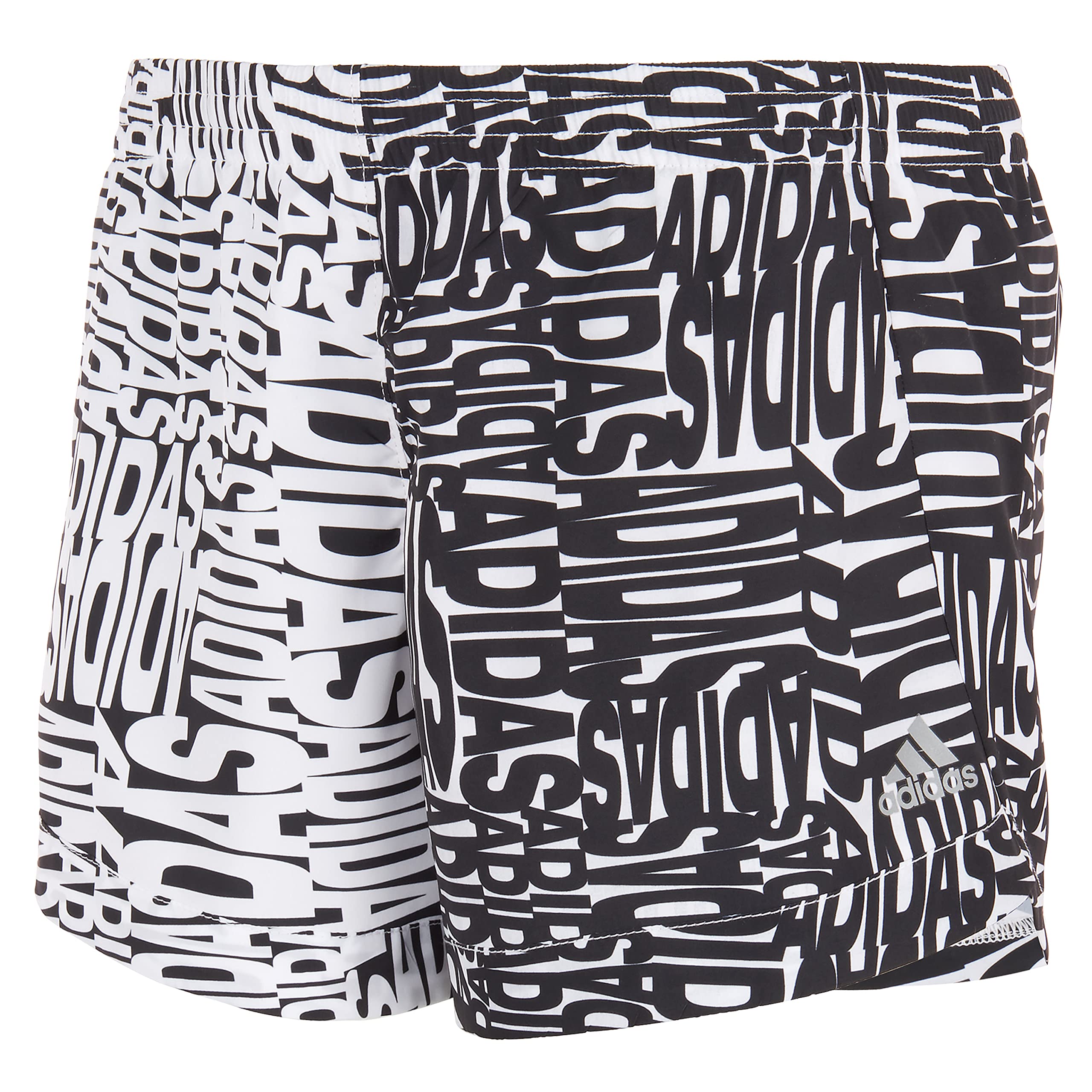 adidas Girls' Printed Woven Shorts, Black, X-Large