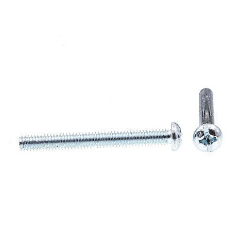 Prime-Line 9005072 Machine Screw, Round Head, Slotted/Phillips Combo, #12-24 X 2 in, Zinc Plated Steel, Pack of 100