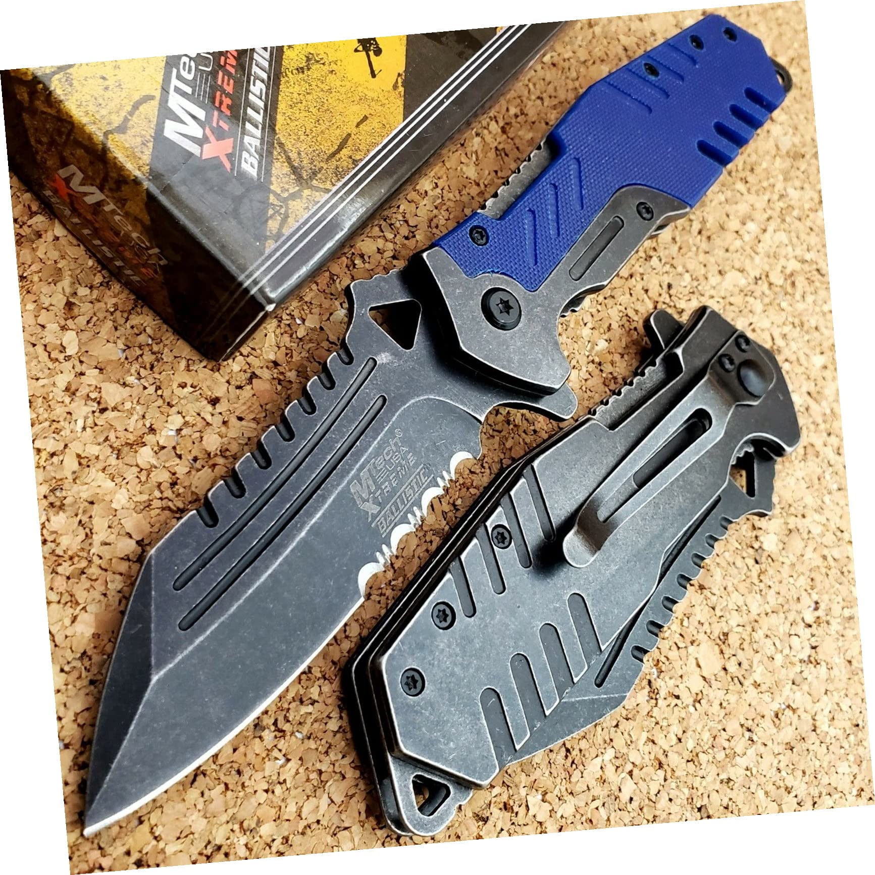 8.5" Pocket Knife Stainless Steel Open Folding Blade Tan Edc Outdoor Survival Hunting Knife by Survival Steel