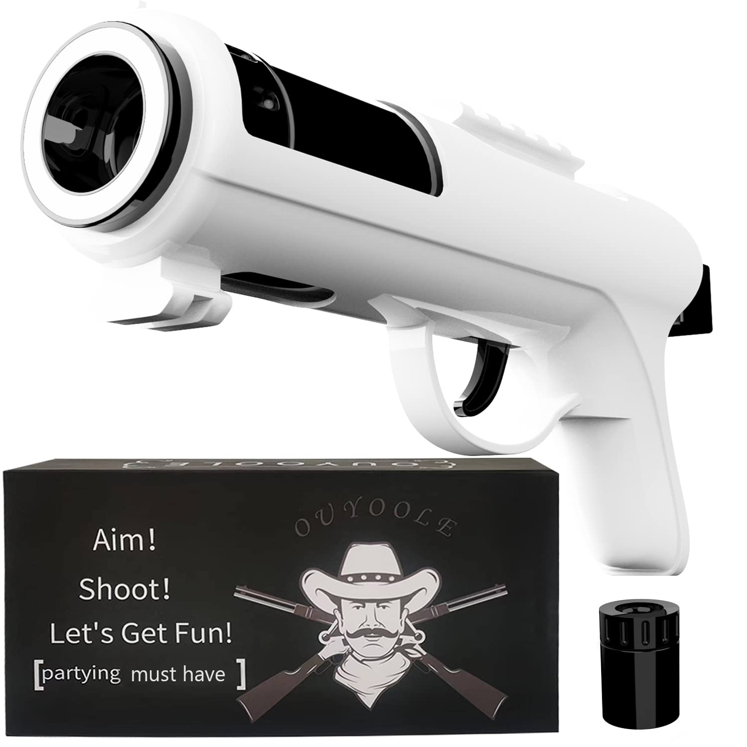 OUYOOLE Alcohol Shot Gun with 2 Cartridges Shotgun Tool Funny Gifts for White Elephant Bachelor Party Beverage Gun