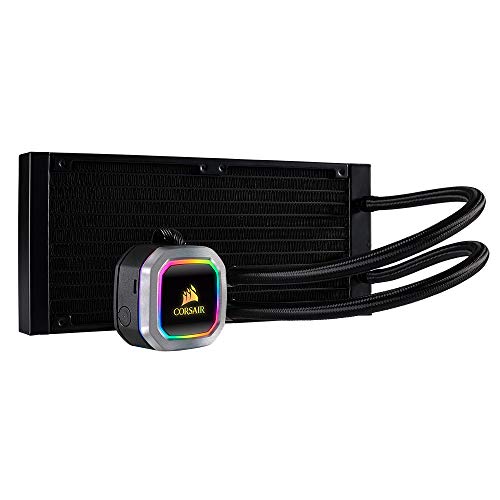 Corsair H100i RGB PLATINUM AIO Liquid CPU Cooler,240mm,Dual ML120 PRO RGB PWM Fans,Intel 115x/2066,AMD AM4/TR4