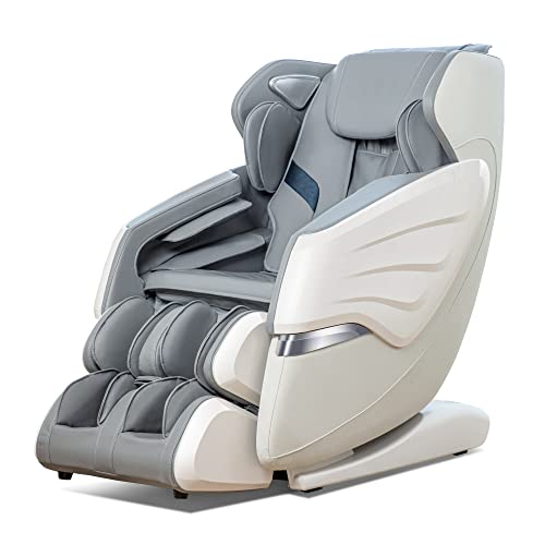 BOSSCARE Massage Chair SL Track Massage Chair Recliner, Zero Gravity Full Body Airbag Massage Chair with Body Scan Bluetooth Heat AI Control Foot Roller Handrail Shortcut Key, R8686 Gary