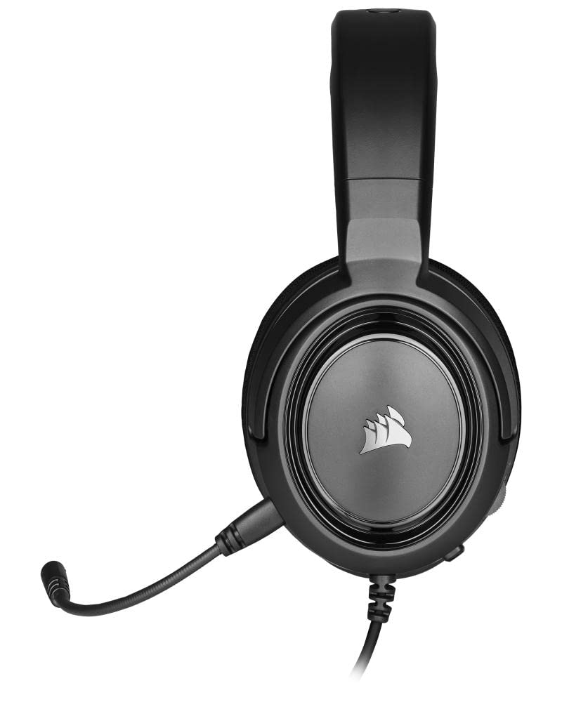Corsair HS45-7.1 Virtual Surround Sound Gaming Headset w/USB DAC - Memory Foam Earcups - Discord Certified - Works with PC, Xbox Series X, Xbox Series S, PS5, PS4, Nintendo Switch, MacOS - Carbon