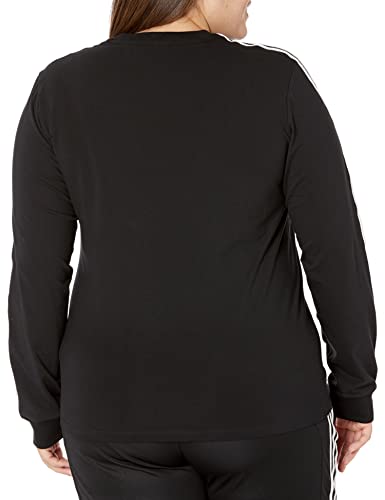 adidas Originals,womens,3-Stripes Long Sleeve,Black,X-Small