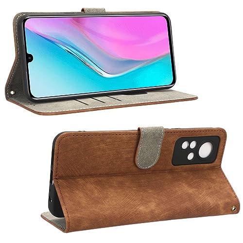 Case Compatible with Infinix Note 12i 2022 X677,Leather Case with Card Slot.Wallet Design,RFID Protection.Standable Flip Case Brown