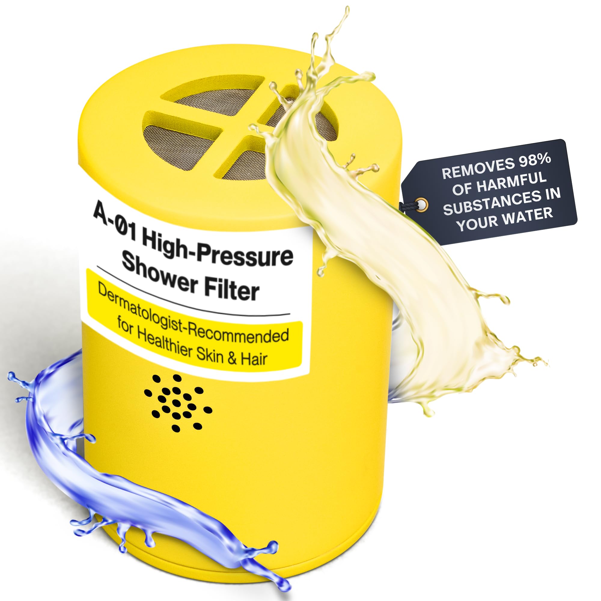 Afina A-01 Replacement Filter for Afina Filtered Showerhead - High Pressure Shower - Reduces Dry Itchy Skin, Dandruff, Eczema, and Dramatically Improves The Condition of Your Skin and Hair