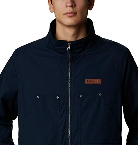 Columbia Men's Loma Vista Jacket, Collegiate Navy/Stone Green Plaid, Large