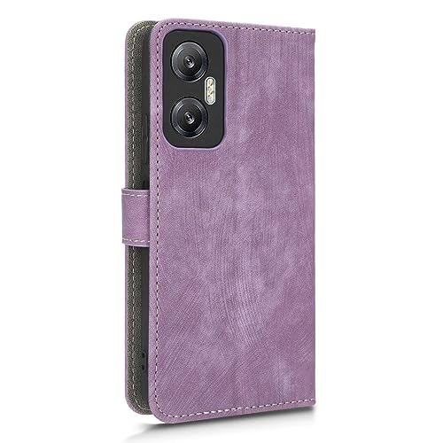 Case Compatible with Infinix Hot 20 5G X666 X666B,Case with Card Slot.Wallet Design,RFID Protection.Standable Flip Case Purple