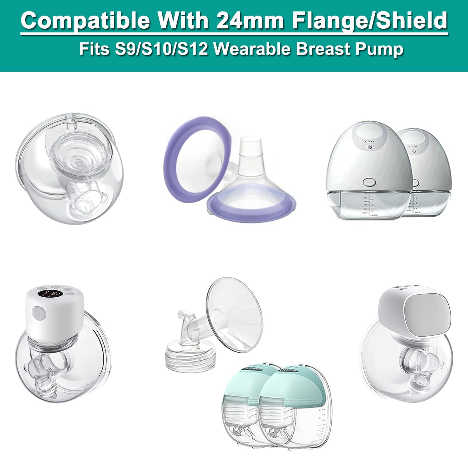 6PCS Silicone Duckbill Valve, Compatible with S9/S12/S9Pro/S12Pro Wearable Breast Pump, Electric Breast Pump Parts Accessories