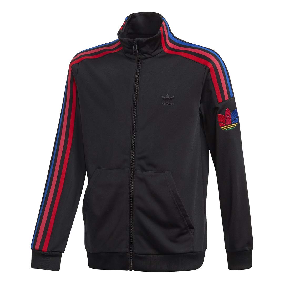 adidas Originals unisex-youth 3D Track Top Black/Multicolor Small