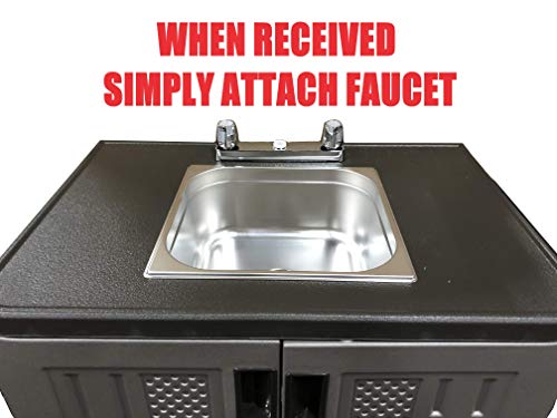 Concession Sinks - Standard Size Electric 1 Compartment with Hot Water for Food Vending Trailer, Hand Wash