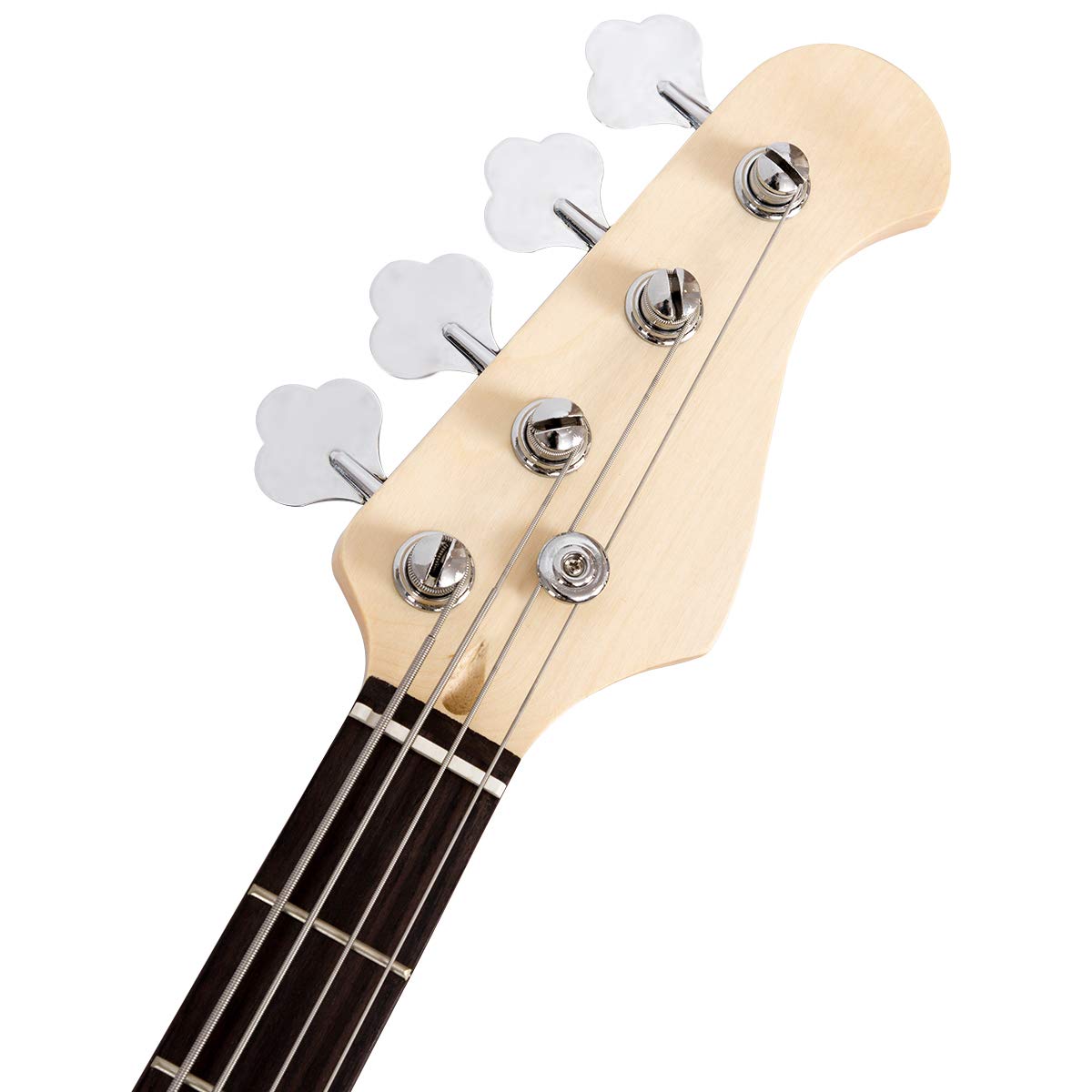Costzon Full Size Electric 4 String Bass Guitar for Beginner Starter Complete Kit, Rose Fingerboard and Bridge, w/Two Pickups & Two Tone Control, Guitar Bag, Strap, Guitar Pick, Amp Cord (Blue Bass)