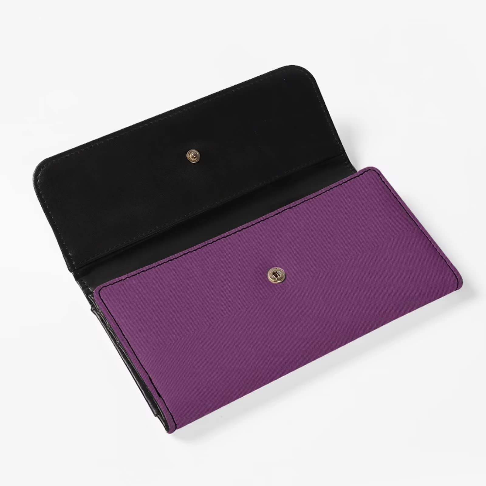 AFPANQZ Purple Butterfly Long Clutch Wallt for Ladies Girls Luxury RFID Blocking Tri-fold Leather Wallet Purse Big Capacity Phone Holder Coin Zip Pocket Multi Cards