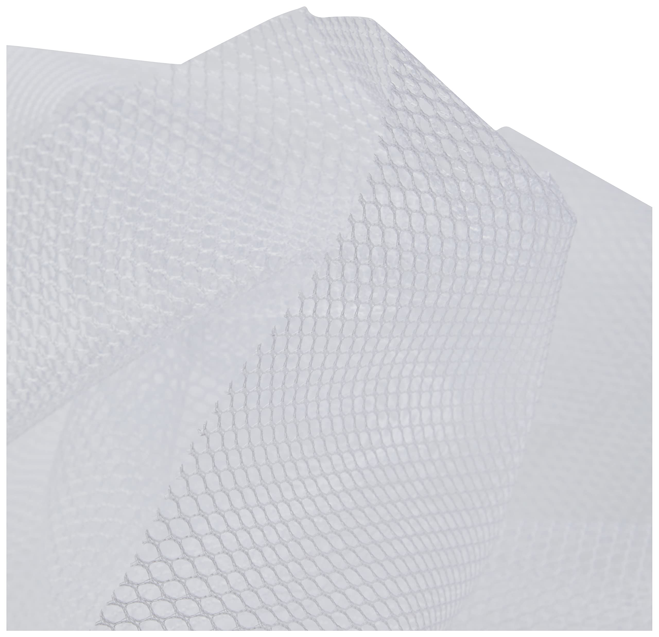Annie Mesh Fabric Lightweight 18"x 54" White, 18" by 54"