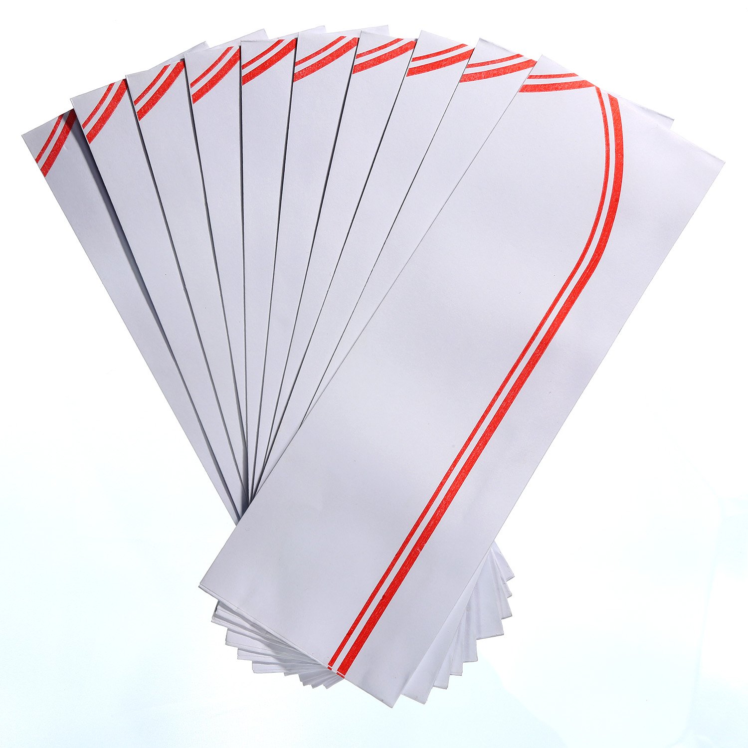 BBTO 10 Pieces Soda Jerk Paper Hats Food Server Cap Retro Chef Caps with Red Strips for Theme Restaurant Party (Red Strips)