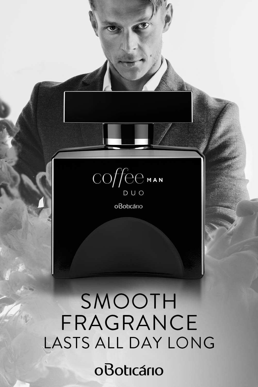 O BOTICARIO Coffee Duo Man Eau de Toilette, Long Lasting Fragrance Cologne for Men, Fresh Spice Scent, 3.4 Ounce