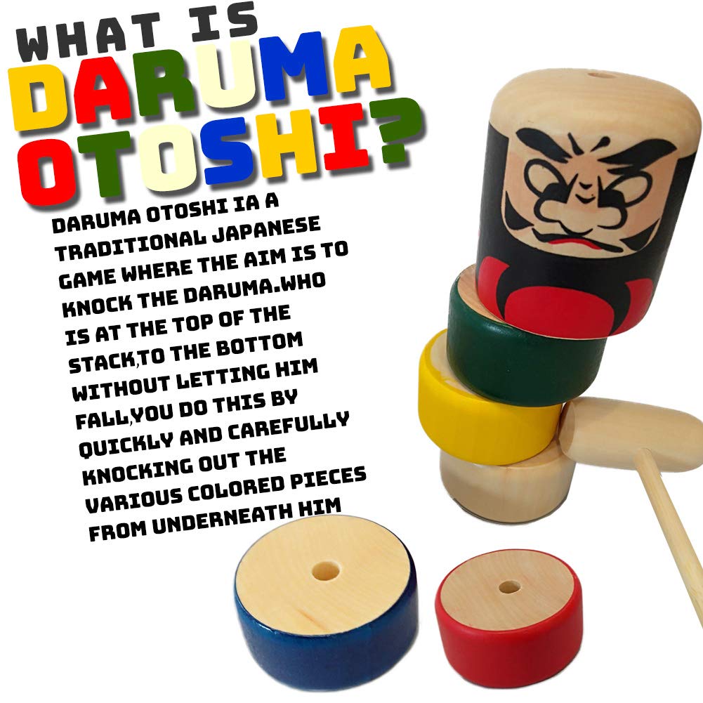 Daruma Otoshi Japanese Traditional Toy (7inch)