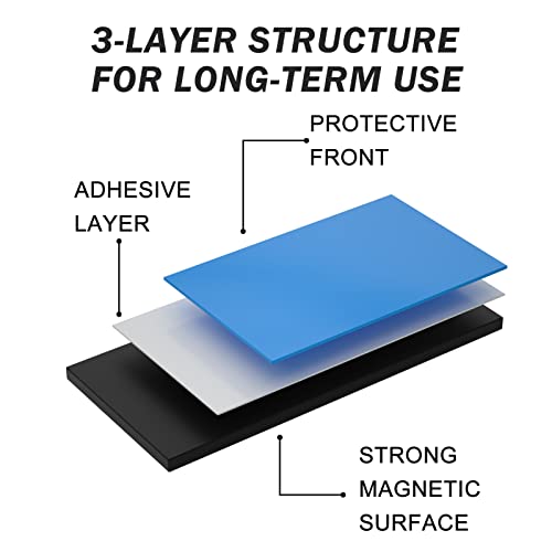 Magicfly Magnet Adhesive Sheets 8 x 10 Inch, 15 Pack Flexible Magnetic Sheets for Photos, Crafts and Die Storage, Easy Peel & Stick