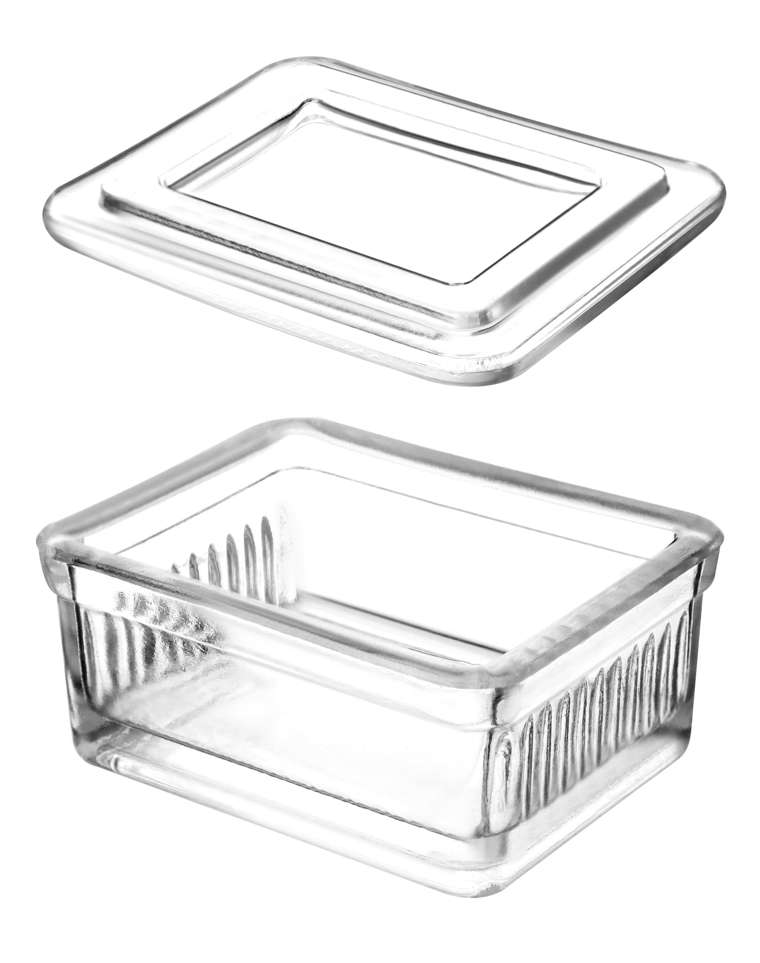 QWORK Glass Slide Staining Jar, 2 Pack Coplin Staining Jar for 10 Slides, Resistant to Staining from Eosin or Hematoxylin