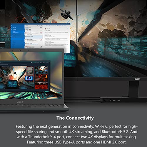 Acer Aspire 7 A715-76-765N Laptop | 15.6" Full HD IPS Display | 12th Gen Intel Core i7-12700H | 8GB DDR4 | 512GB NVMe Gen 4 SSD | Wi-Fi 6 | Thunderbolt 4 | Backlit Keyboard | Fingerprint Reader